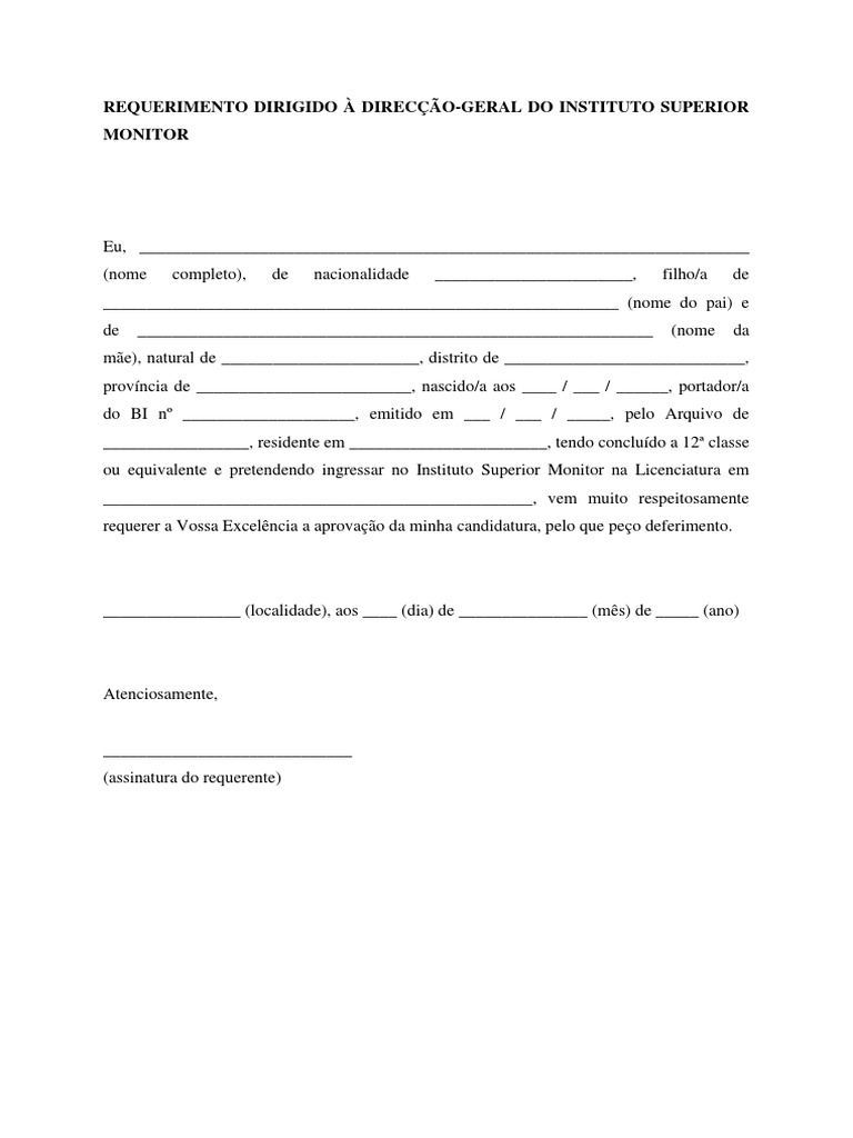 Minuta Requerimento DG | PDF