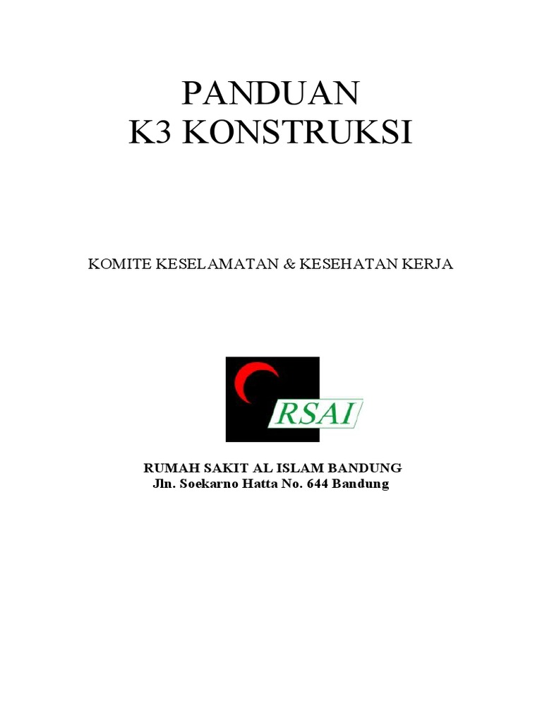 Panduan K3 Konstruksi - PCRA | PDF