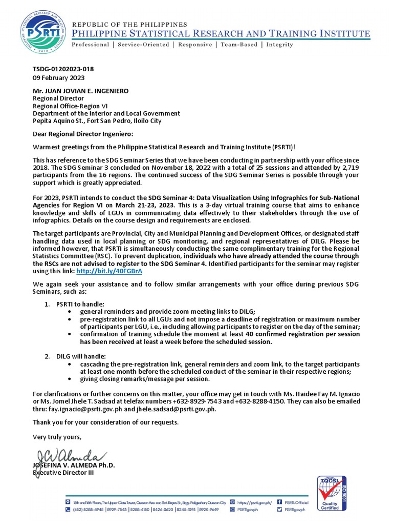 PSRTI Sustainable Development Goals Seminar 4 | PDF | Visualization (Graphics) | Data