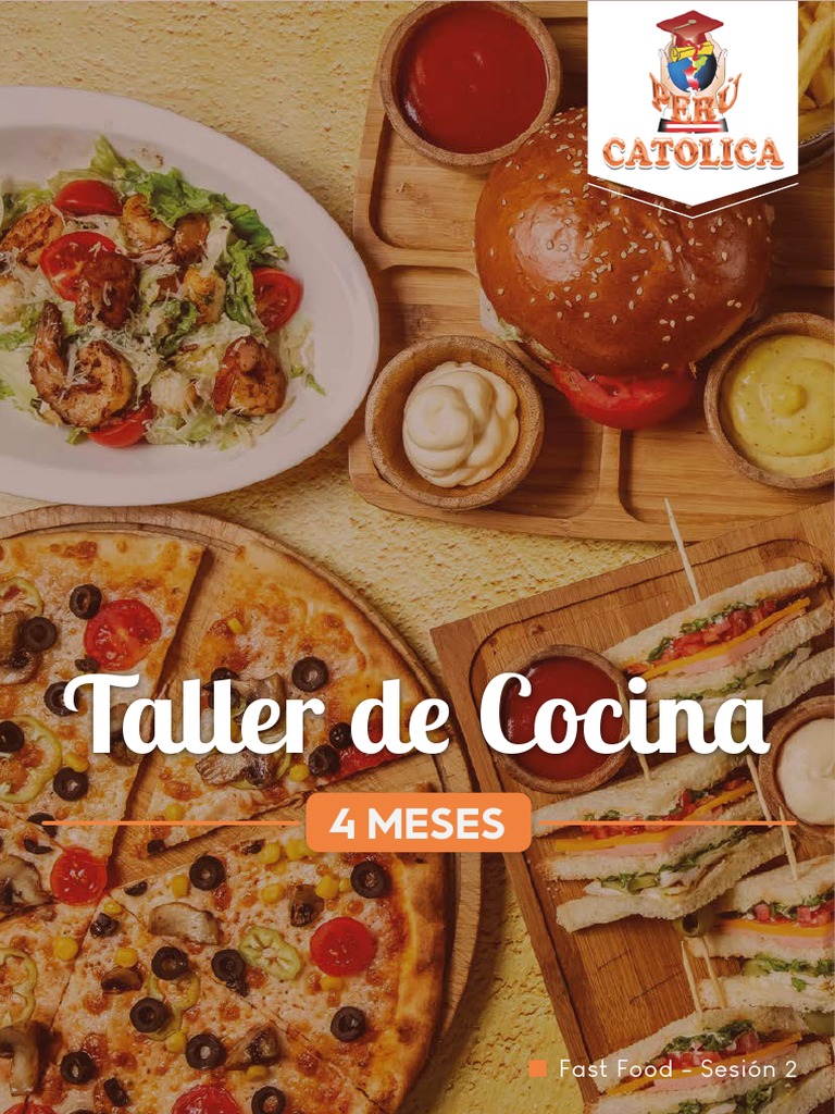 Sesion 2 Fast Food 4 Meses Cocina | PDF | Cocina europea | Cocinando