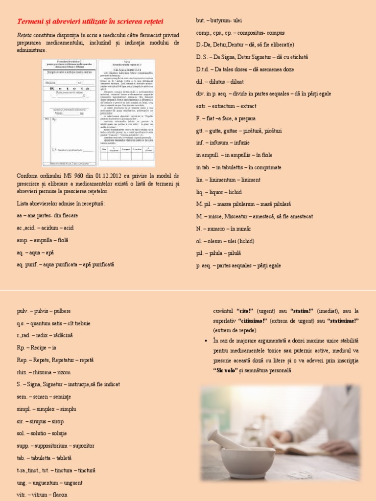 abrevieri receptura | PDF