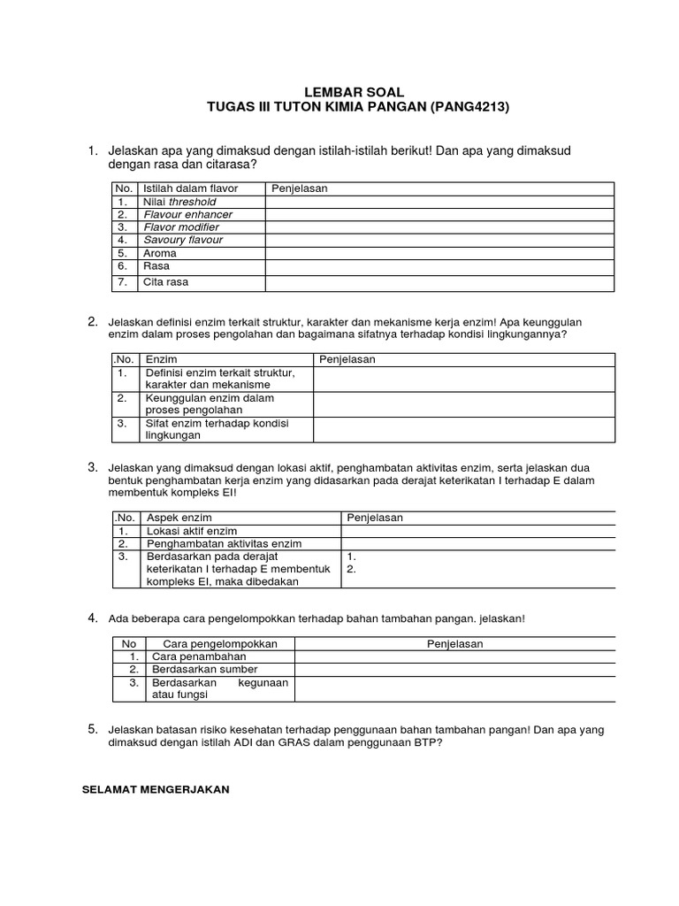 Tugas 3 Tuton Kimia Pangan | PDF