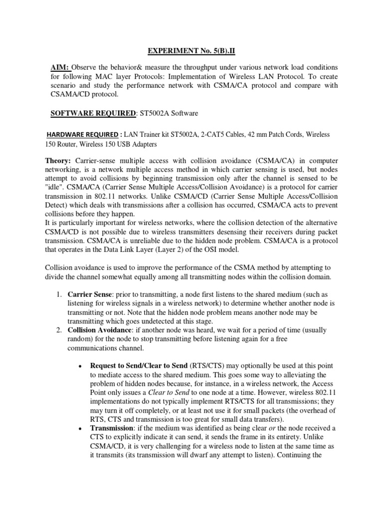 5 B II CSMA CD | PDF