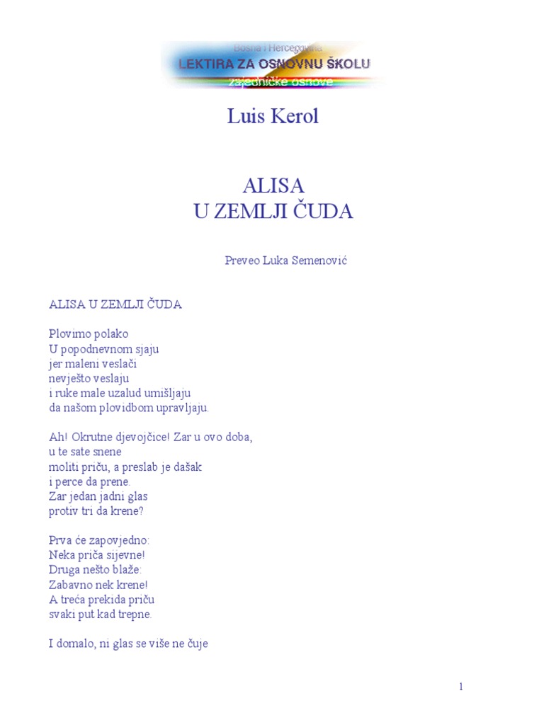Alisa U Zemlji Cuda | PDF
