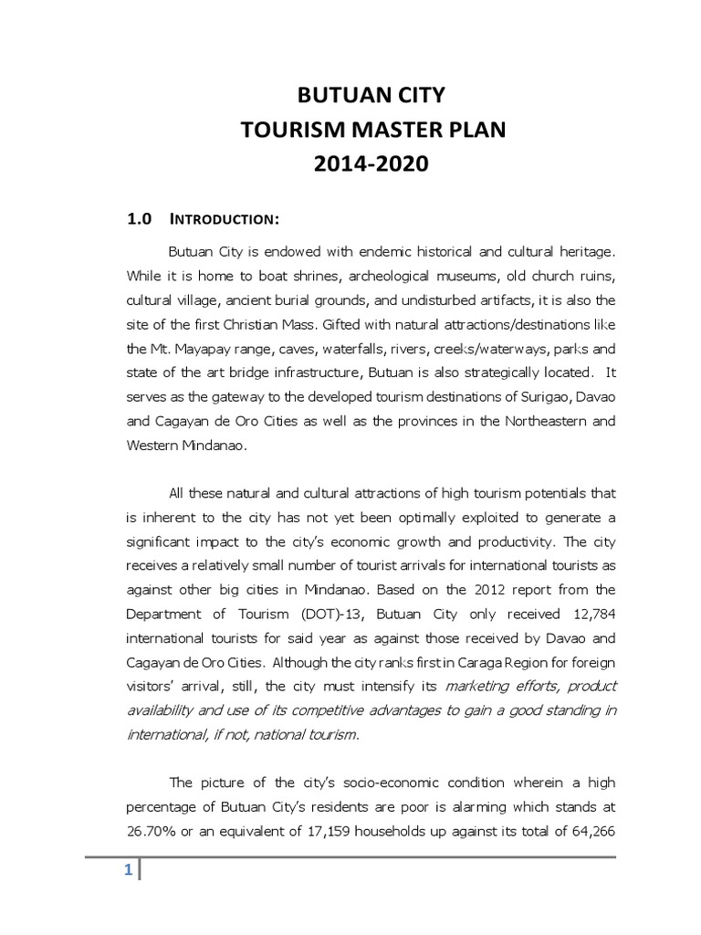 Butuan City Tourism Master Plan 2014-2020 | PDF