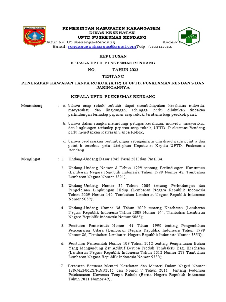 1452 SK-Ka-Puskesmas-KTR (Repaired) | PDF