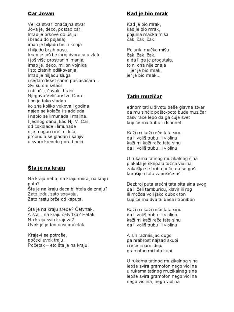 Dusko Radovic - Pesme | PDF