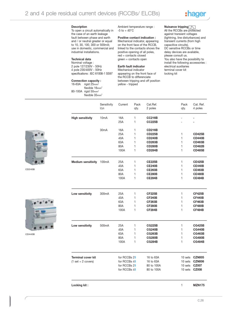 RCCB - ELCB 2 and 4 Pole | PDF | Equipment | Physical Quantities