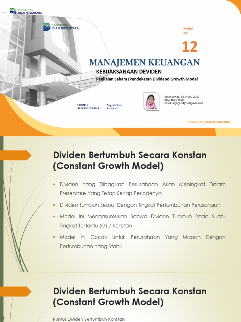 Modul 12 Kebijakan Deviden | PDF