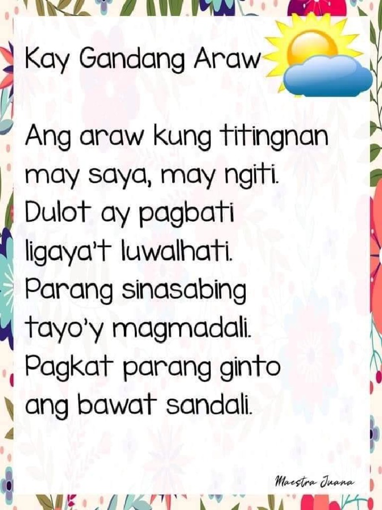 Mga Tulang Pambata | PDF