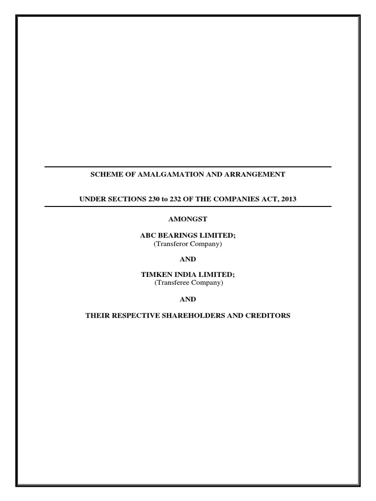 SCHEME-OF-AMALGAMATION-AND-ARRANGEMENT | PDF