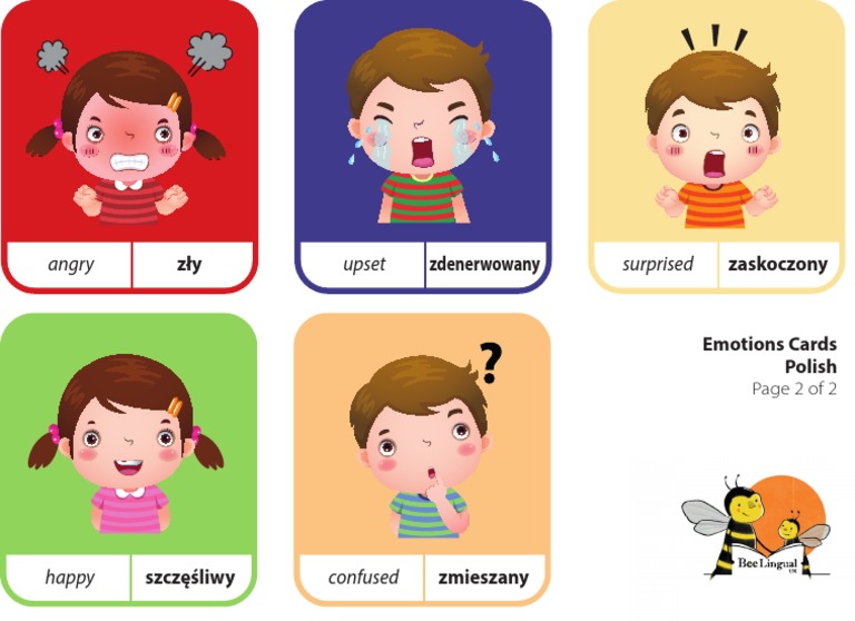 Polish Emotion Cards Page 2 of 2 | PDF