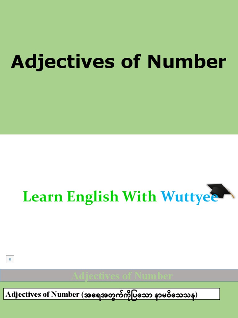 Adjectives of Number | PDF