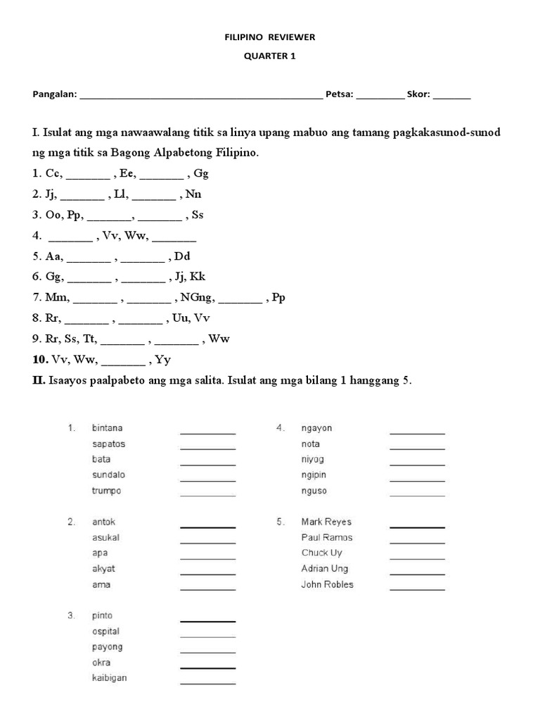 Filipino 1 Reviewer | PDF
