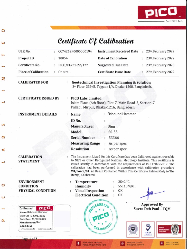 Calibration Hammer | PDF