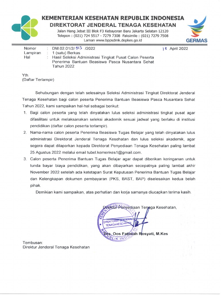 UGM-Surat Permohonan Tunda Bayar Peserta Tubel Pasca NS | PDF