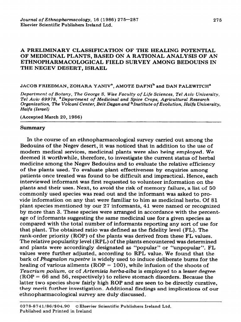 Elsevier Scientific Publishers Ireland LTD.: Phagnalon Rupestre ...