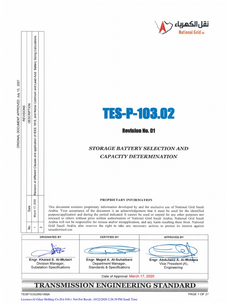 TES-P-103.02 (Rev 01) | PDF