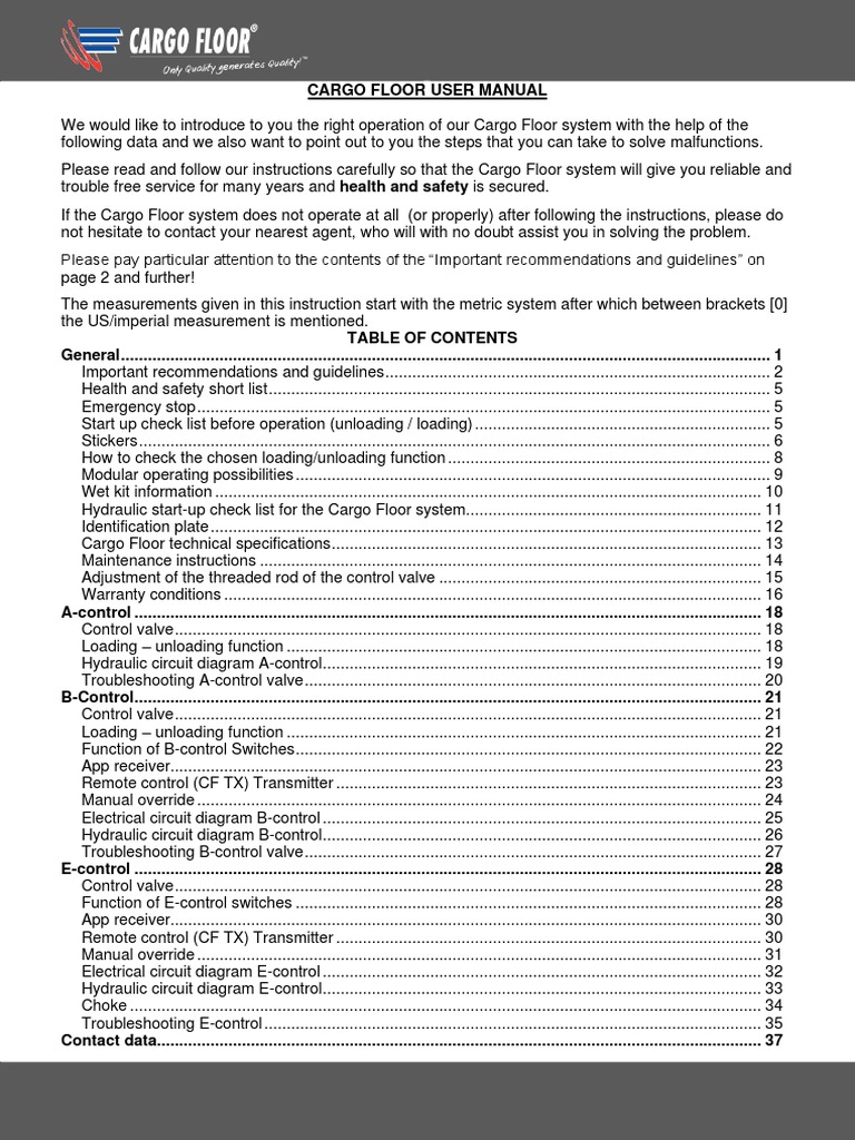 Manual CF600 HDC-4.7 ENG (METR-IMP) 2020514 | PDF
