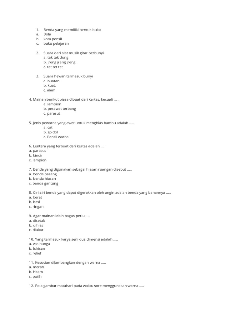 SBDP Kelas 1 Semester 2 | PDF