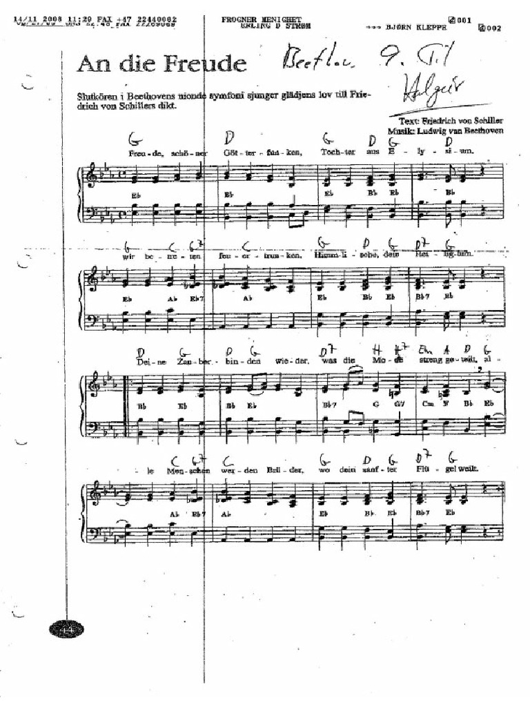 An Die Freude | PDF