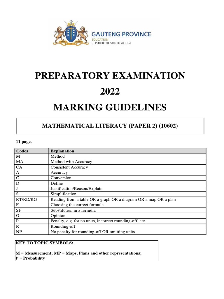Maths Lit P2 Eng Memo Final | PDF | Area | Body Mass Index Maths Lit P2 Eng Memo Final | PDF | Area | Body Mass Index