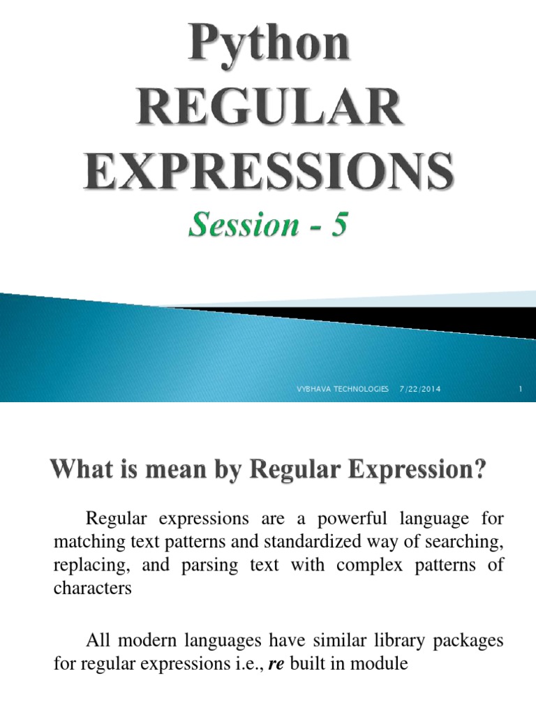 Regularexpressionsnew 140722045337 Phpapp01 | PDF
