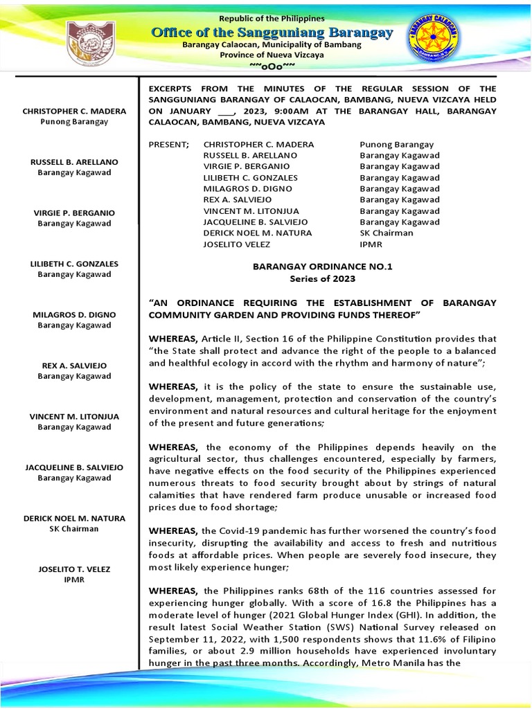 Ordinance 2023 HAPAG | PDF