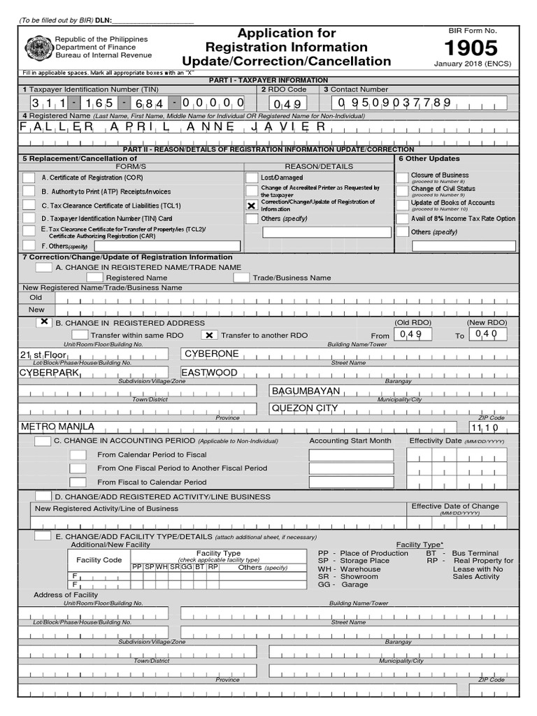 1905 Form | PDF | Invoice | Receipt