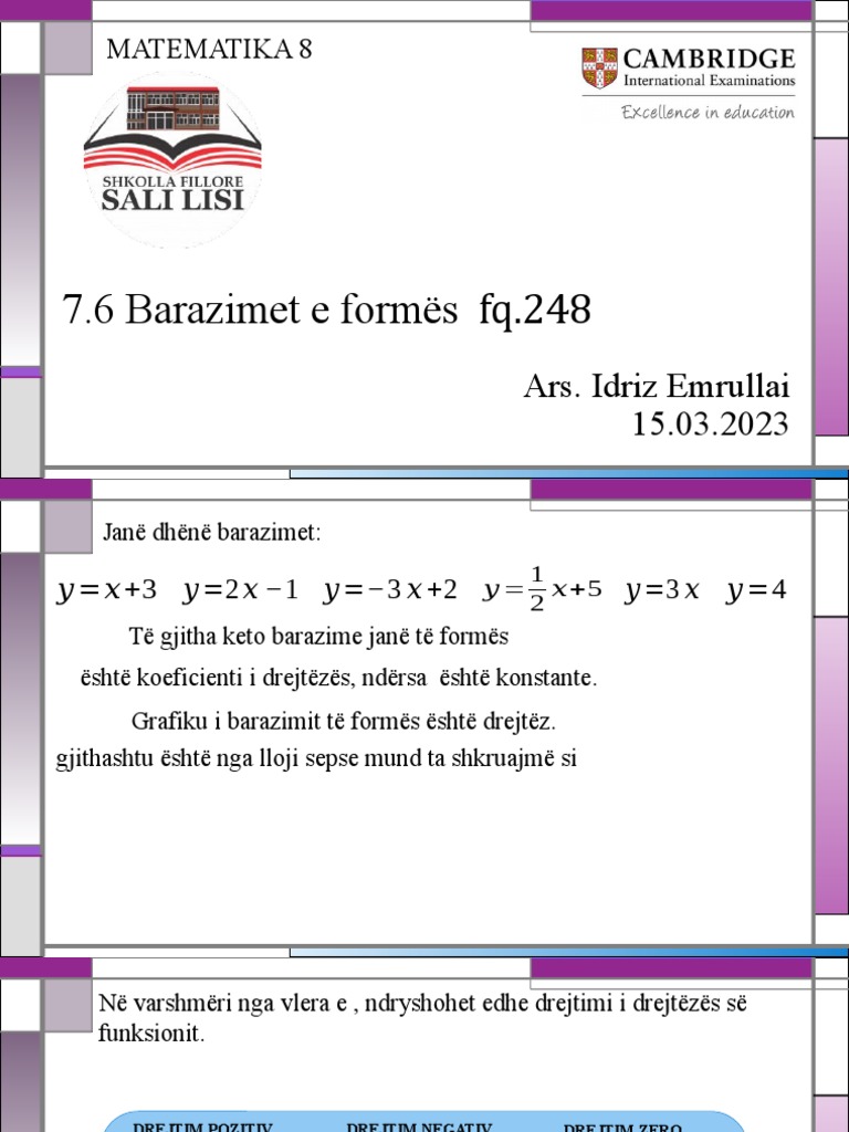 7.6 Barazimet e Formës ? MX + C | PDF