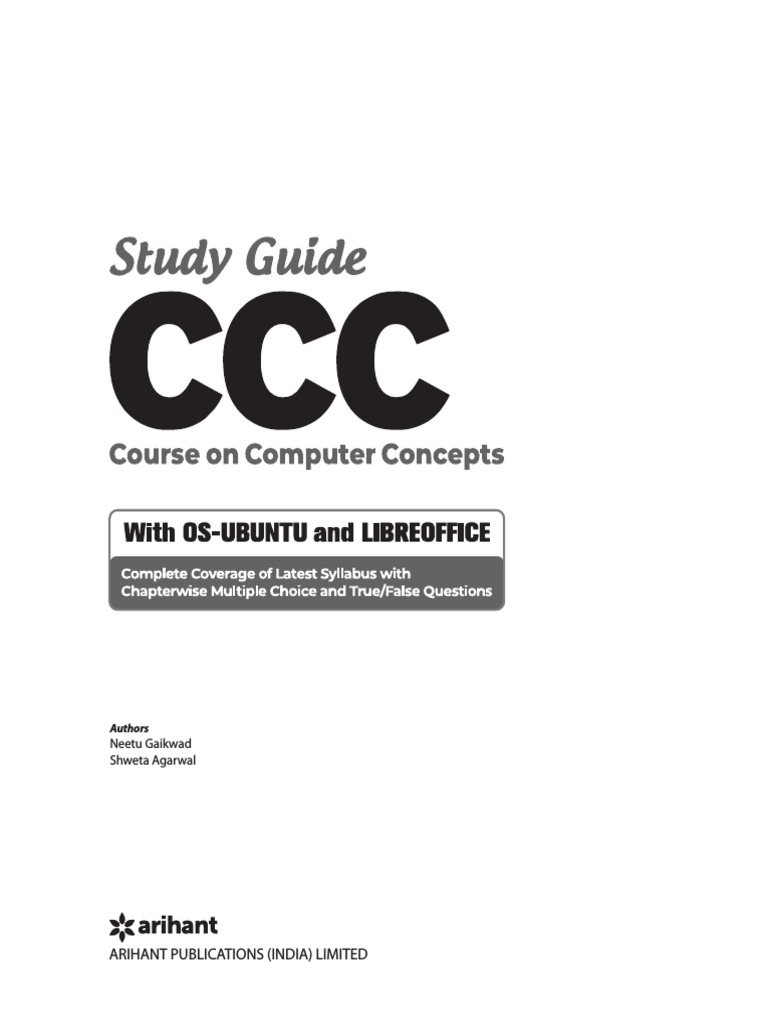 Arihant CCC Courses - Removed | PDF | Printer (Computing) | Computer ...