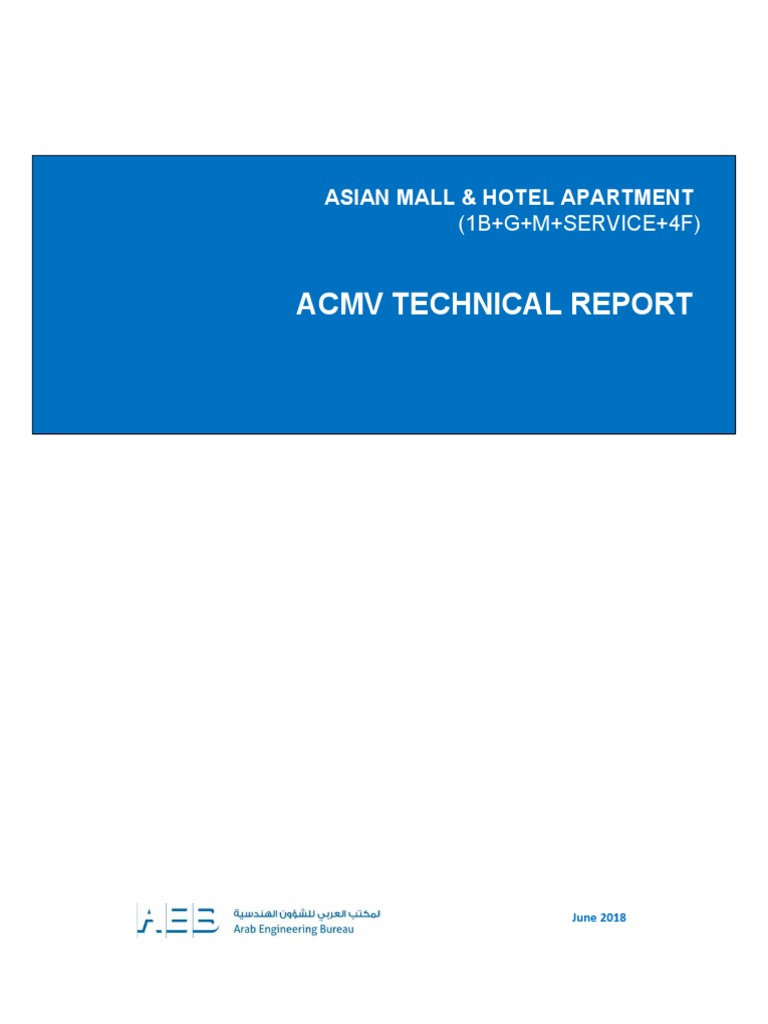 Acmv Technical Report | PDF | Elevator | Firefighter