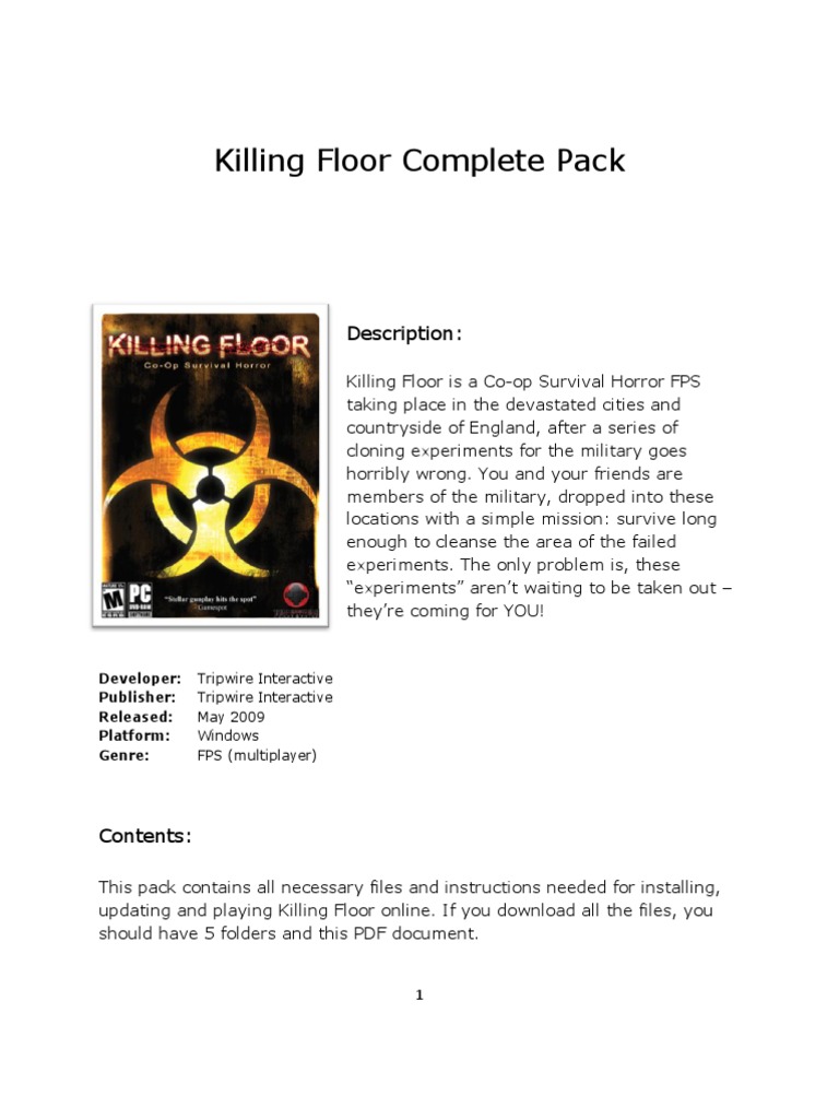 Killing Floor Complete Pack Guide | PDF | Computer File | System Software