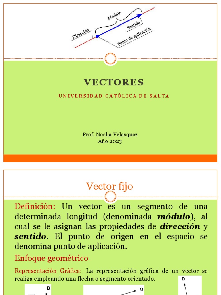 Clase 7 Vectores | PDF | Vector Euclidiano | Sistema coordinado