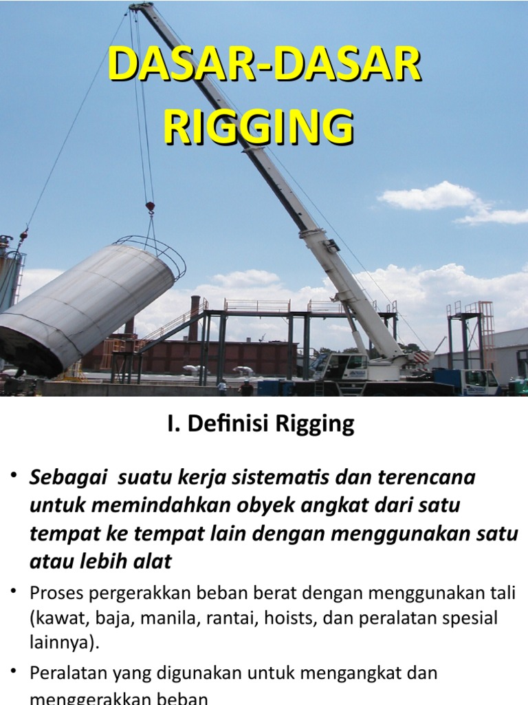 Dasar - Dasar Rigging 22 | PDF | Teknologi & Rekayasa