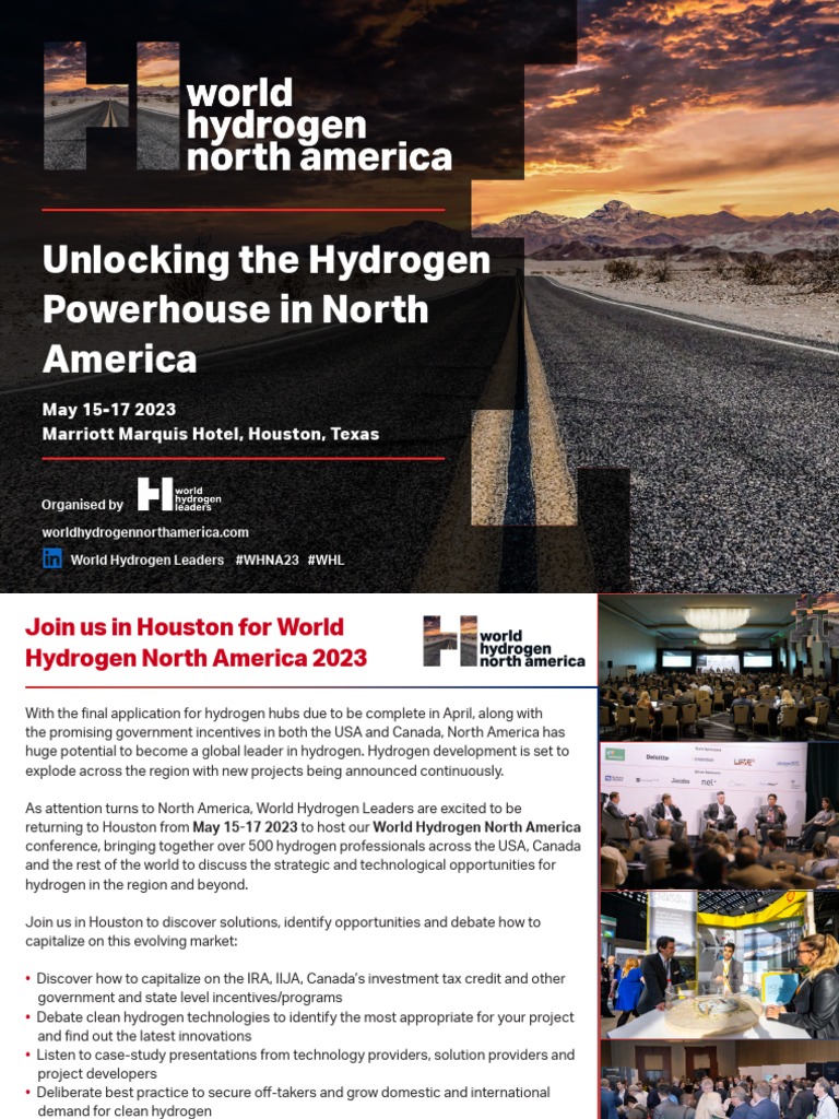 World Hydrogen North America 2023 Brochure | PDF | Carbon Capture And Storage | Low Carbon Economy