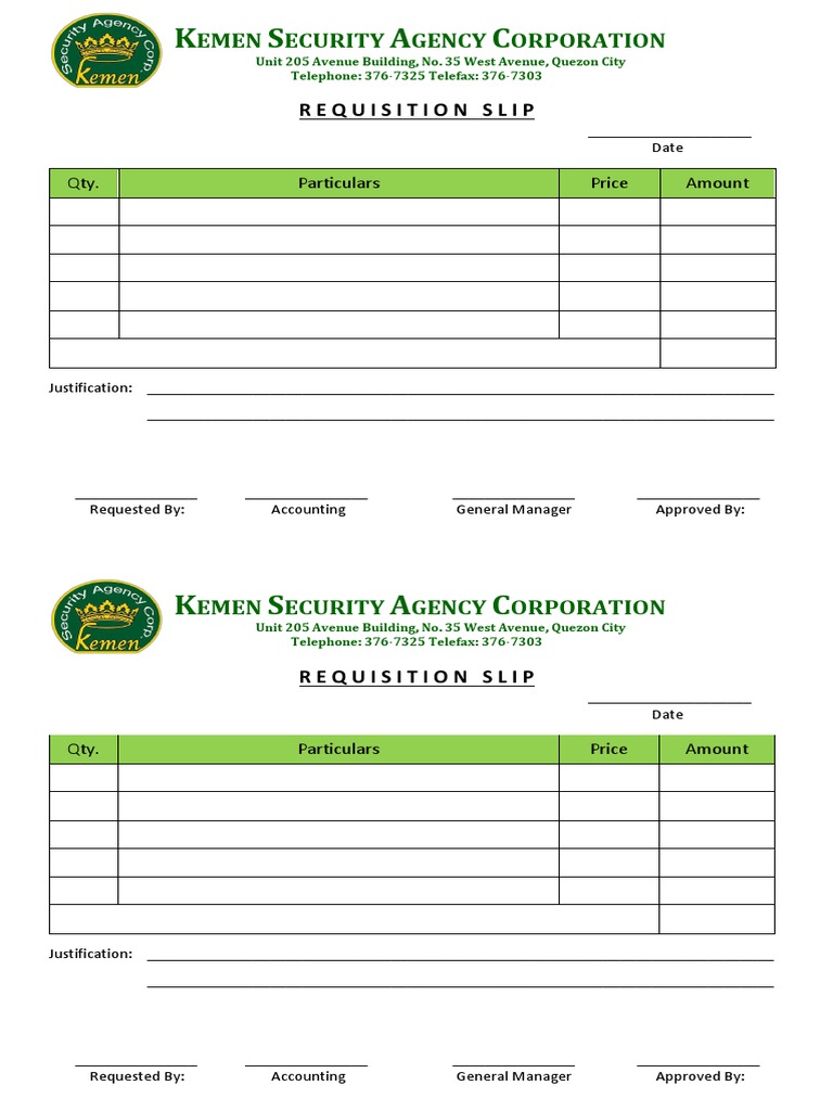 Requisition Slip | PDF