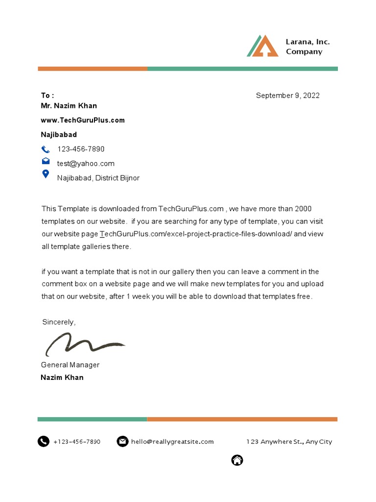 Letterhead Templates Letterpad Design Word 31 | PDF