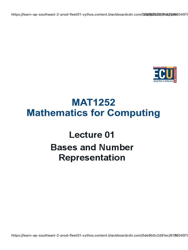 Module 1 - Bases and Number Representation | PDF | Decimal ...