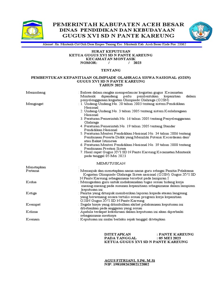 SK Panitia Osn | PDF