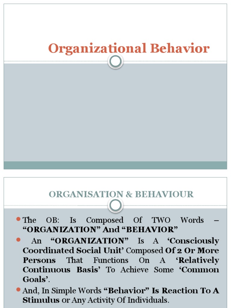 Unit 3.1 Fundamentals of OB | PDF | Classical Conditioning | Learning