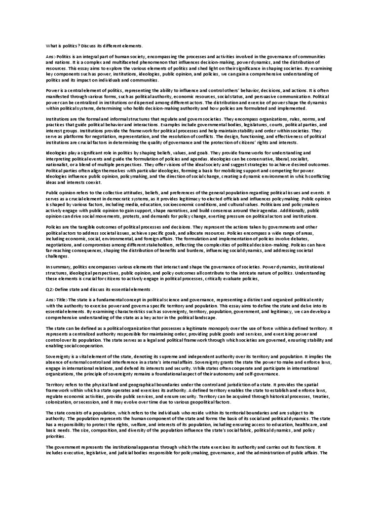 Political Science Micro | PDF