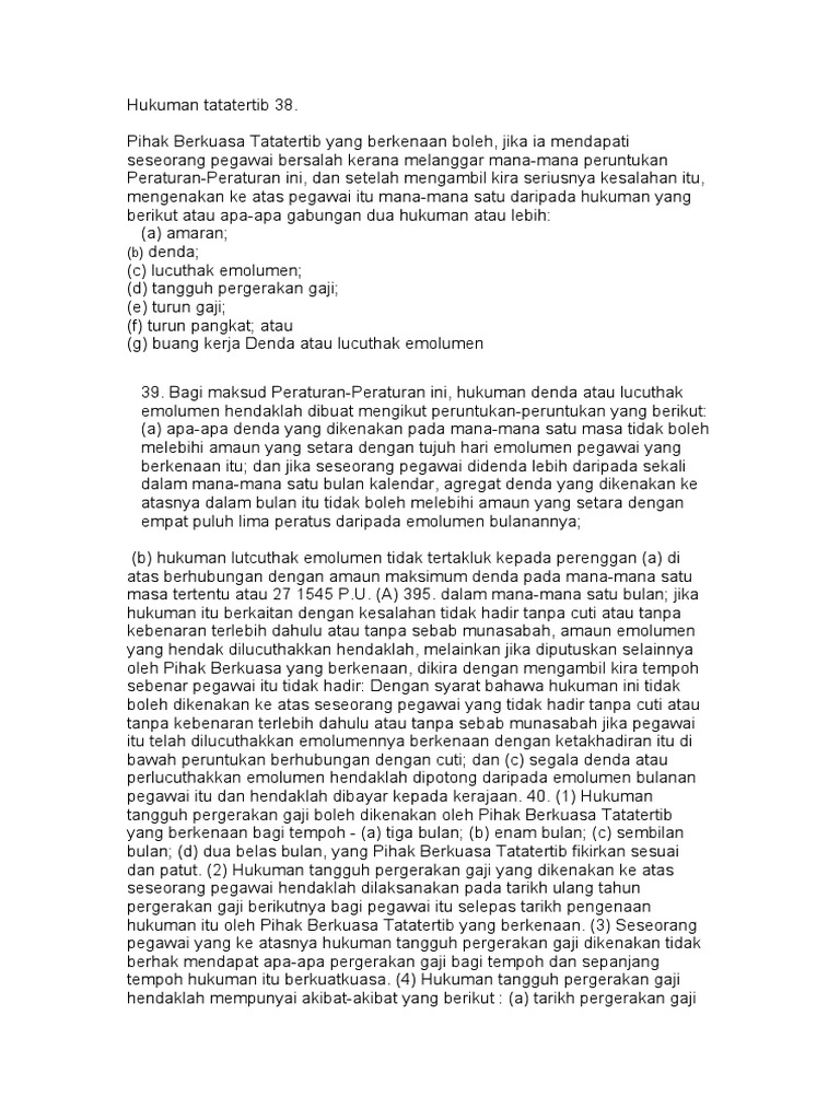 Hukuman Tatatertib 38 | PDF
