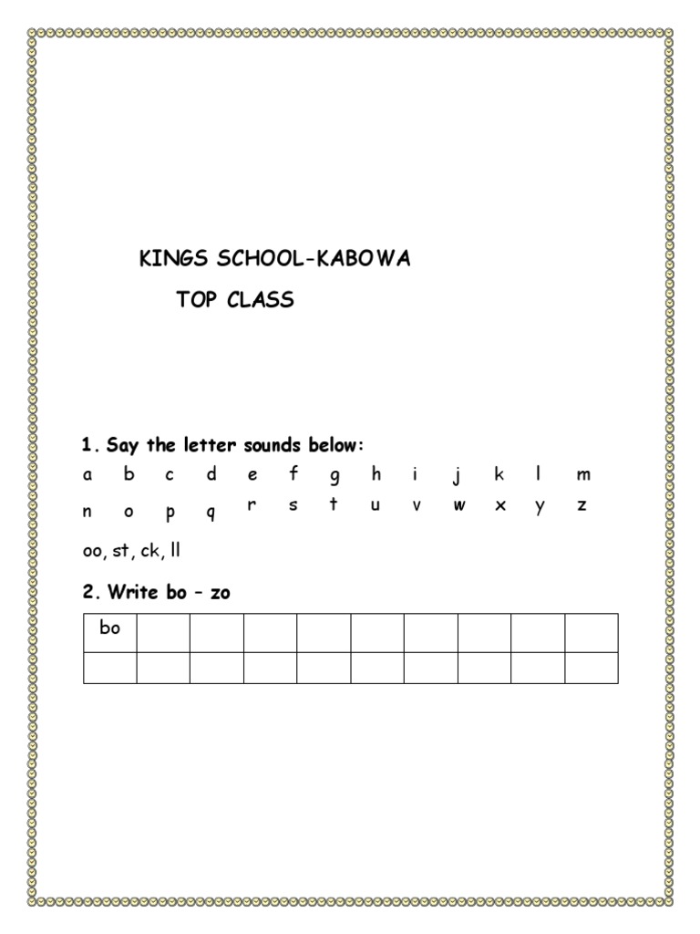 Kings Schools Kabowa Top-Class Work | PDF | Language Arts & Discipline