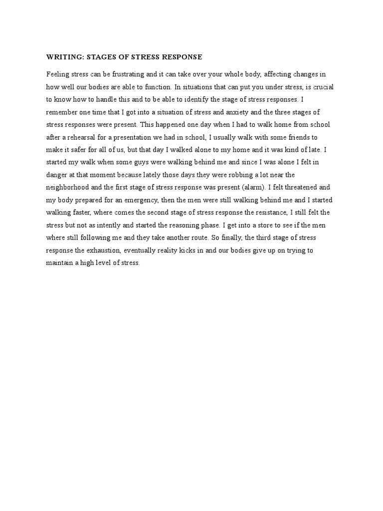 Stages of Stress | PDF