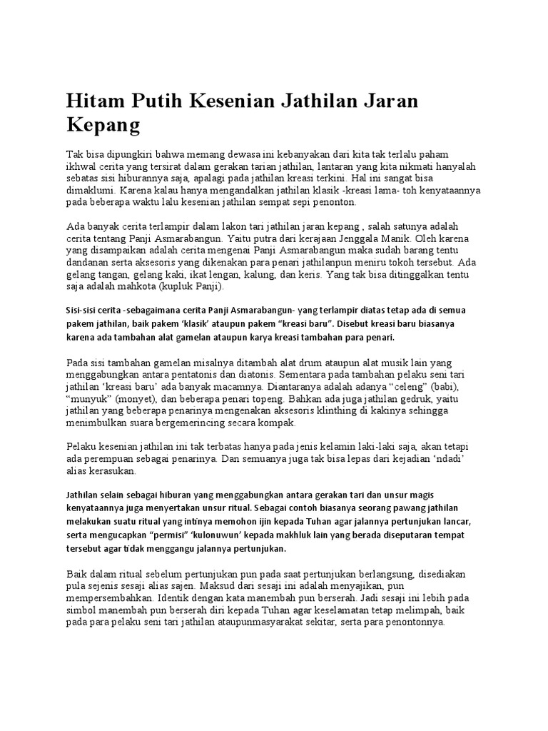Kesenian Jatilan | PDF