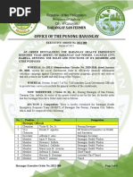 Executive Order No. 017 S. 2022 - ORGANIZING THE BARANGAY HEALTH ...