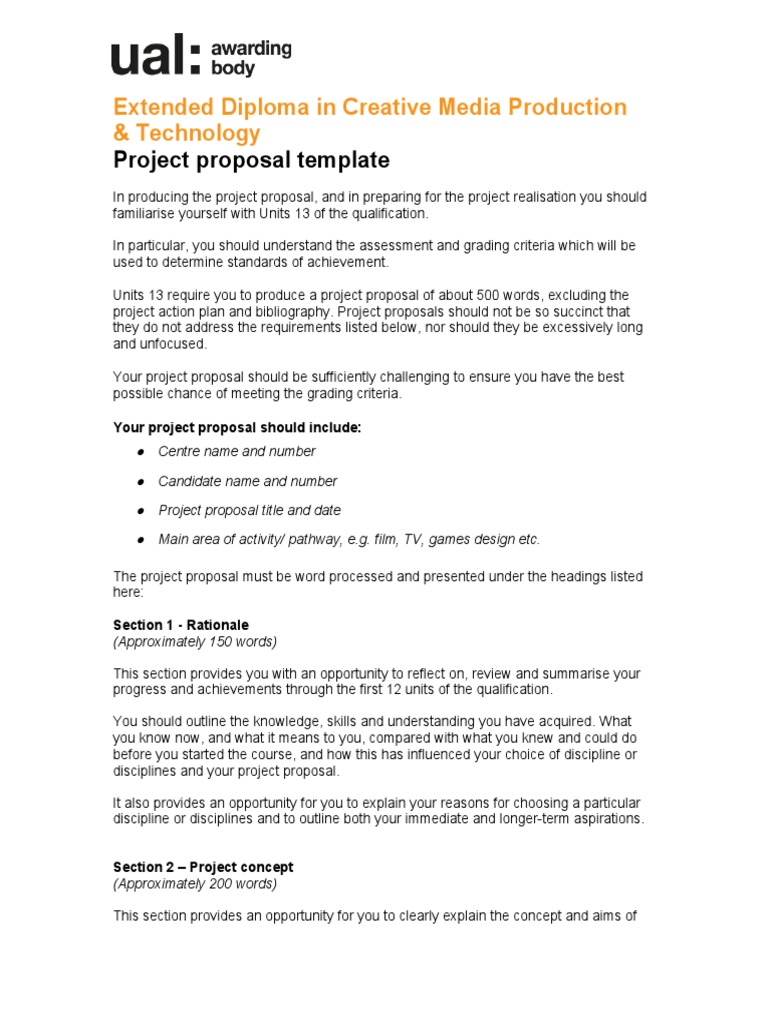 Ual Proposal Template Year 2 1 | PDF