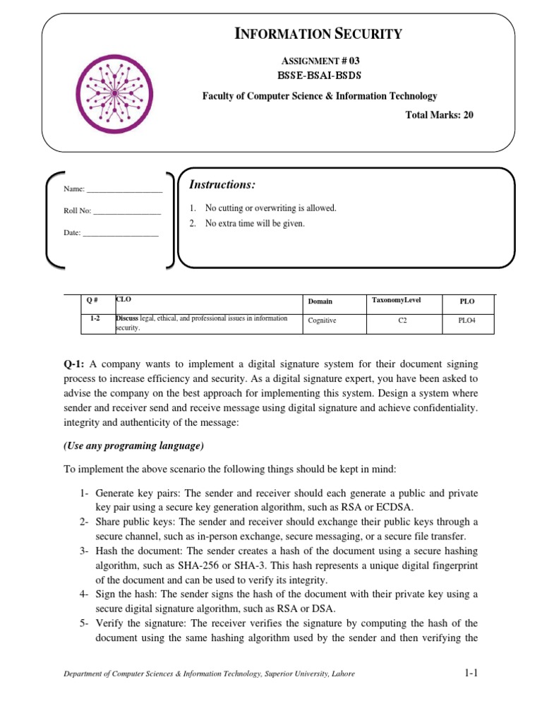 IS Assignment-3. | PDF | Public Key Cryptography | Crime Prevention