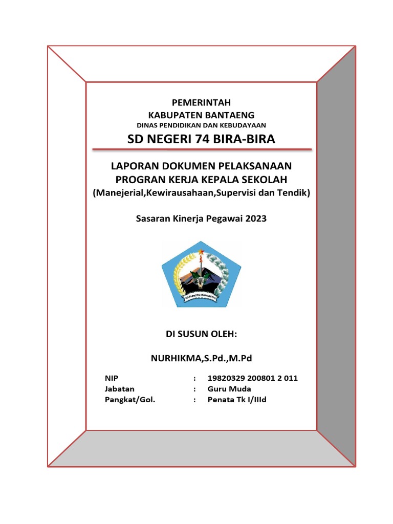 RHK-1-Lap - Dukumen Pelaksanaan Program Kerja Kepala Sekolah | PDF